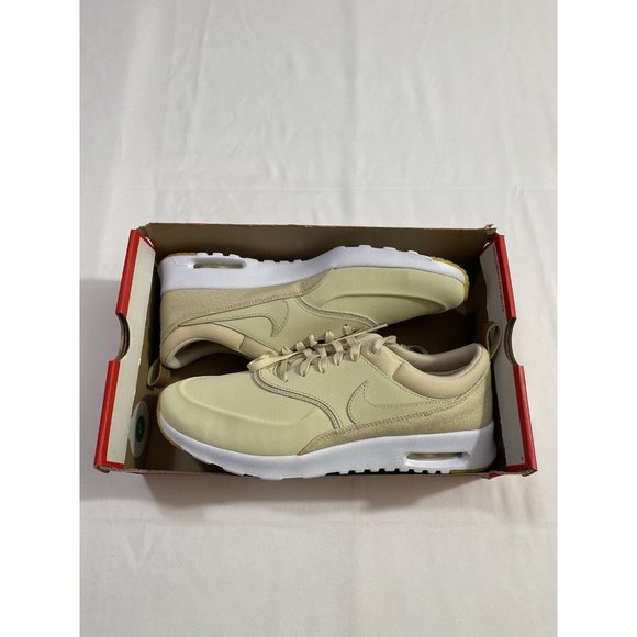 Nike | Shoes | New Womens Size 2 Gold Nike Air Max Thea Prm Lea Running ...